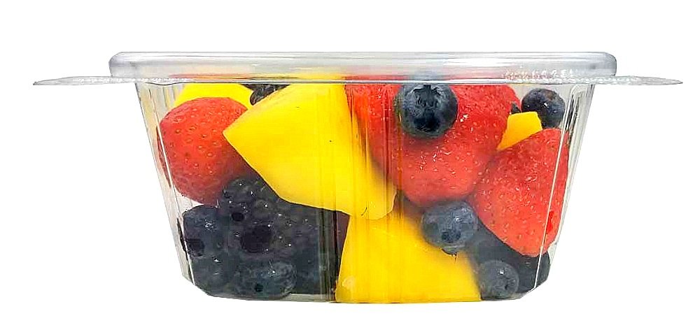 Koda Cup 16 oz. (Pint Size) RPET Clear Hinged Deli Meal Prep Fruit Salad Display Food Storage Containers (Pack of 200)