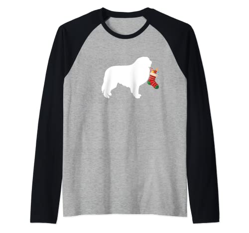 Great Pyrenees Christmas Stocking Stuffer Dog Raglan Baseball Tee