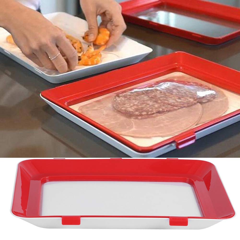 Zerodis Food Preservation Trays Reusable Food Preservation Tray Vacuum Seal Stackable Food Storage Container Kitchen Tools