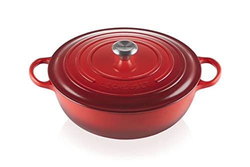 LE CREUSET La Marmite Signature Family Cast Iron Pot, Cast Iron, Cherry red, 32 cm