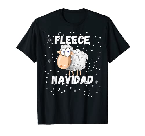 Fleece Felice Navidad Sheep Merry Christmas Stocking Stuffer T-Shirt
