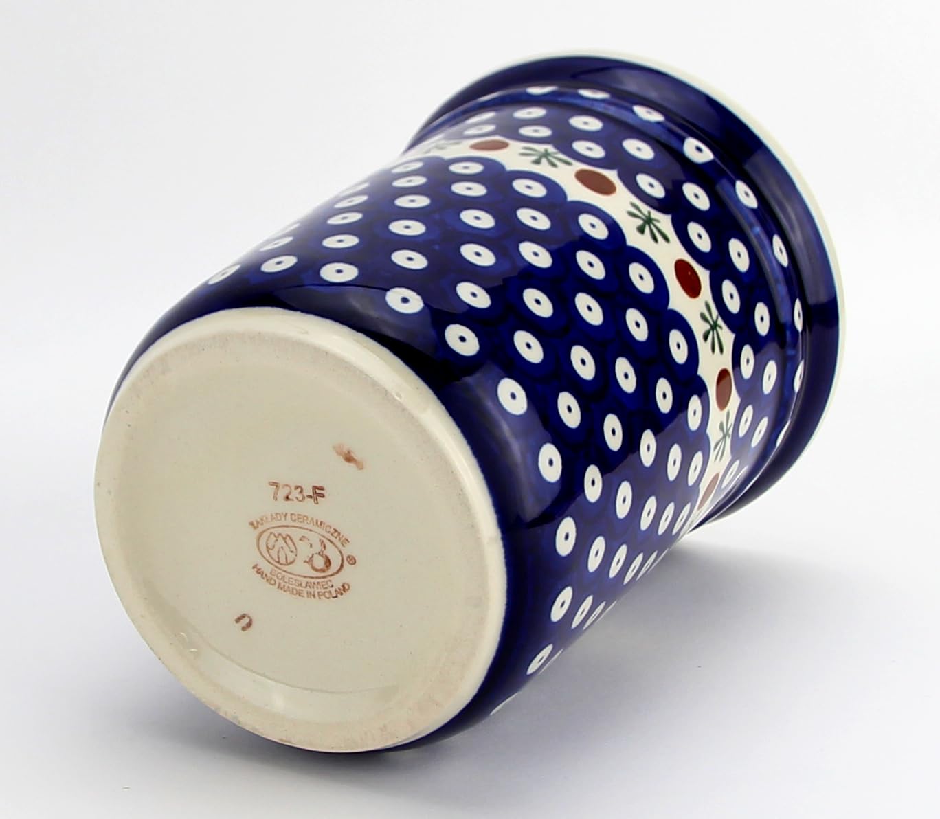 Polish Pottery Market 3-Piece Kitchen Canister Set - Handcrafted by Zaklady Boleslawiec – Polish Stoneware Canisters - Set Includes one large canister (80 oz) and two medium canisters (45 oz each)