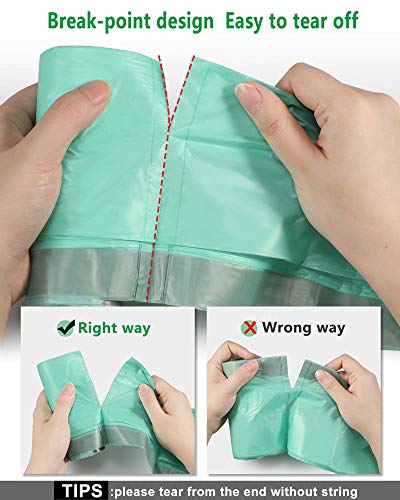 Small Trash Bags, AYOTEE 2 gallon trash bag Drawstring Compostable Trash Bags, 50 Counts Small Garbage Bags Bathroom Trash Bags Compost Bags Waste Basket Liners for Bathroom,Office,Pet,Car (Green)