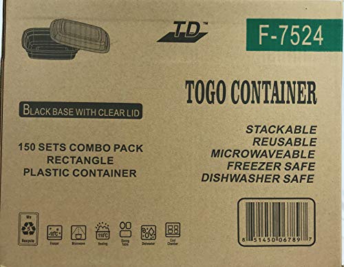 Maple Trade TD F7524 24 Ounce to Go Containers with Lids (150 Pack)
