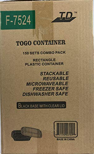 Maple Trade TD F7524 24 Ounce to Go Containers with Lids (150 Pack)