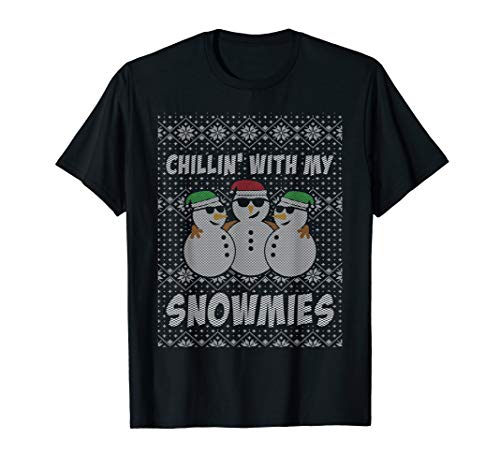 Snowman Funny Snow Pun Ugly Christmas T-Shirt