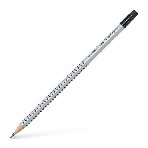 Faber-Castell Grip Graphite EcoPencils with Eraser - 12 Count - No. 2.5 Multi, 8 mm