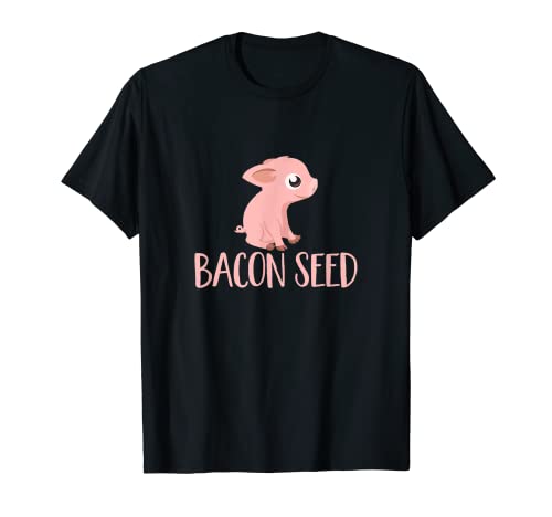 Bacon Seed Piggie T-Shirt - Cute Baby Pig Pork Meat Joke Tee