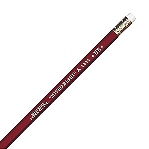 Mitsubishi Pencil pencil with pencil eraser 9850 hardness HB K9850HB (Original Version)