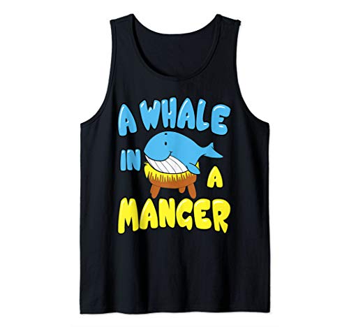 Christmas Whale Manger Funny Quote Tank Top