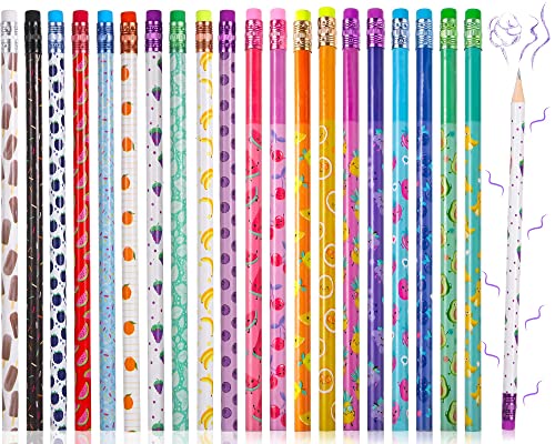 Marspark 40 Pieces Scented Pencils Holiday Pencils Welcome Back to School Pencils Cool HB Pencils for Kids Wood Smelly Pencils with Erasers Birthday Pencils for Students Classroom Reward