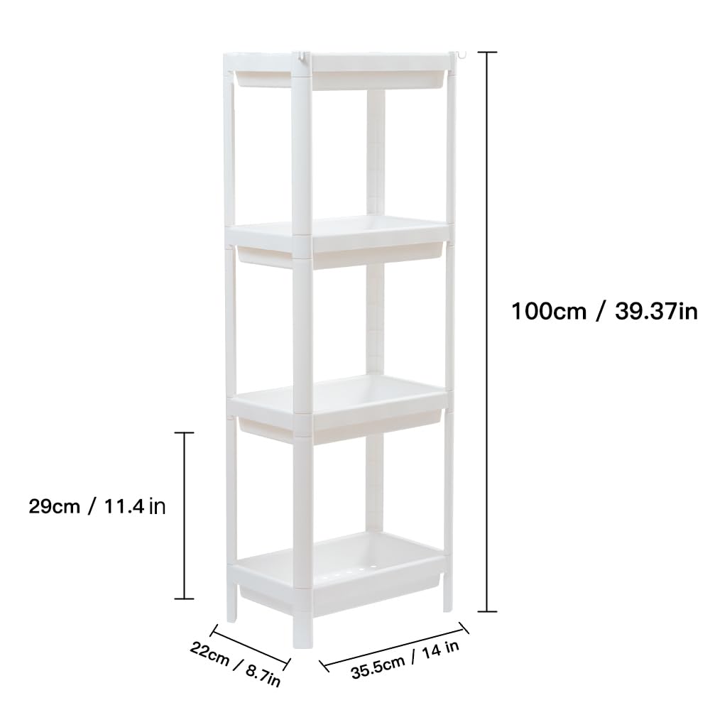 HIEEY 2 Pack Under Sink Organizer,2-Tier Bathroom Organizer,Multi-Purpose Under Sink Shelf Organizer,Bath Collection Baskets with Hooks for Bathroom Kitchen Countertop and Cabinet