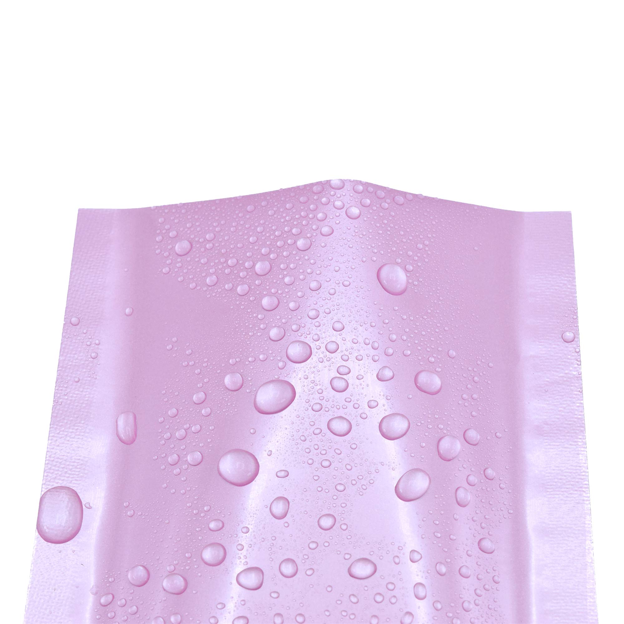 200PCS Glossy Light Pink Metallic Mylar Foil Open Top Sample Bags 6x9cm (2.3x3.5")