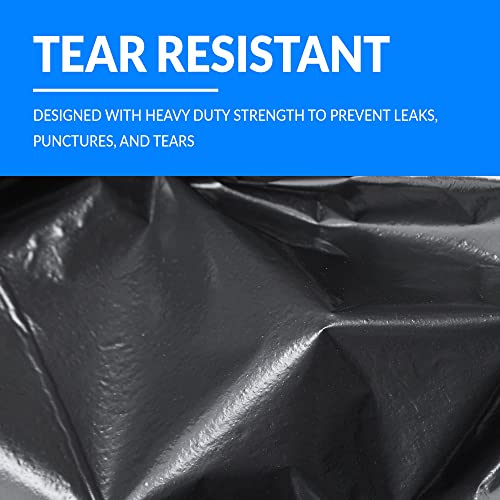 Reli. SuperValue Trash Bags, 55-60 Gallon | 50 Count | Made in USA | Black 55 Gallon Trash Bags | Heavy Duty Can Liners, Garbage Bags, Bulk Contractor Bags 55 Gallon Capacity | Black