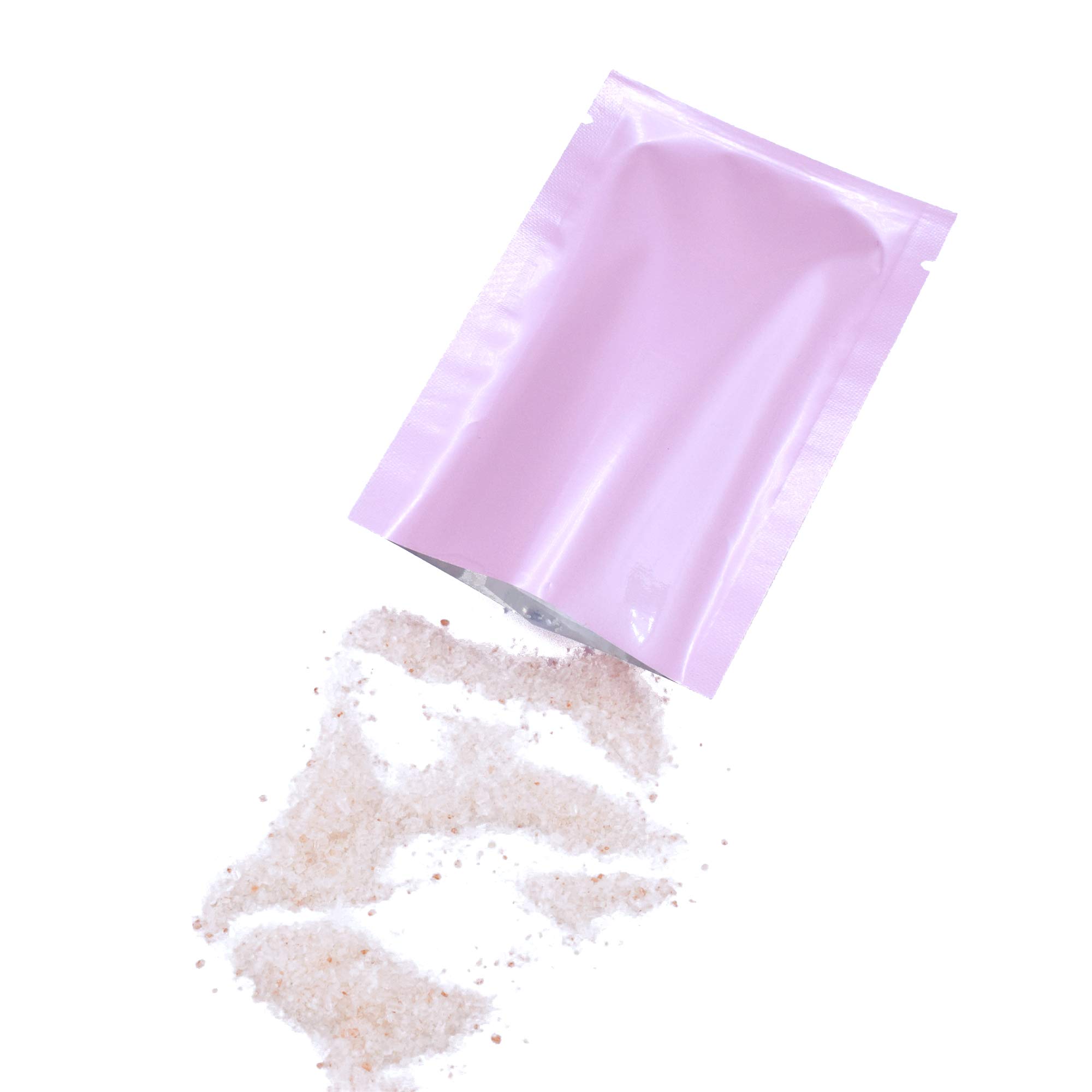 200PCS Glossy Light Pink Metallic Mylar Foil Open Top Sample Bags 6x9cm (2.3x3.5")