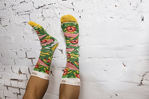 PIZZA SOCKS BOX 4 pairs MIX Hawaii Italian Vege Cotton Socks S Made In EU