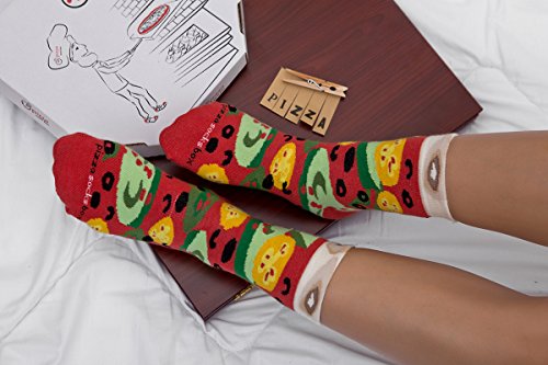PIZZA SOCKS BOX 4 pairs MIX Hawaii Italian Vege Cotton Socks S Made In EU