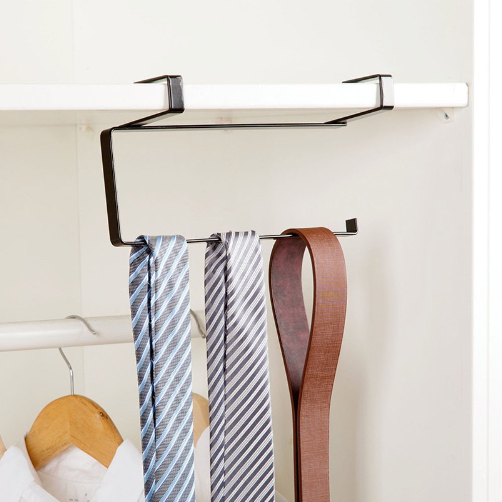 hudiemm0B Paper Towel Holder Hanger Toilet Roll Rack Stand Organizer Cabinet Bathroom Iron Black