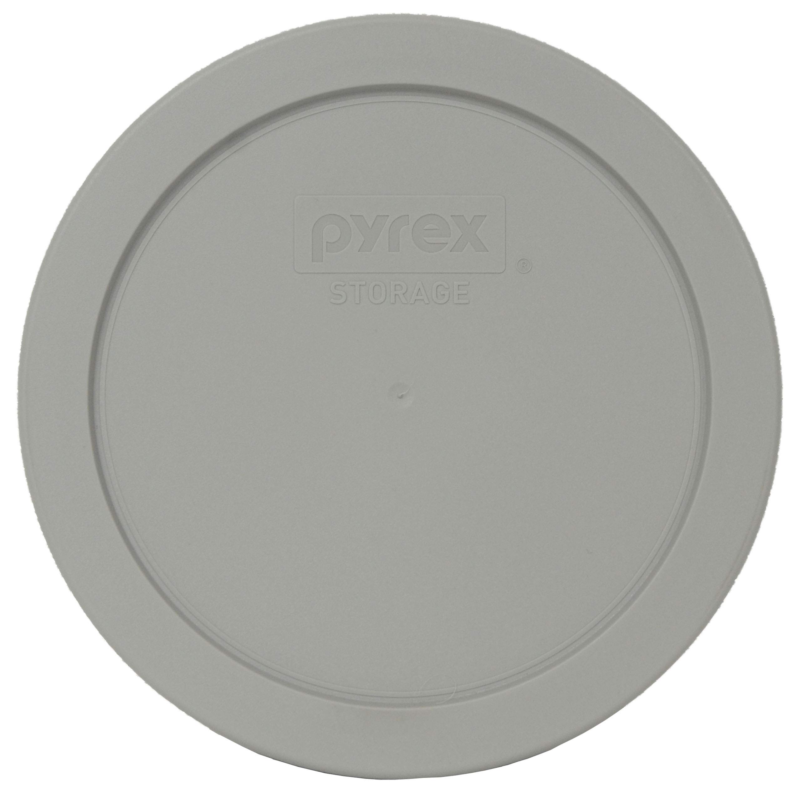 Pyrex (2 7201 4 Cup Glass Bowls & (2) 7201-PC Jet Gray Lids Made in the USA