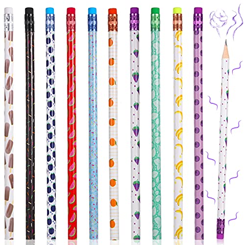 Outus 60 Pieces Scented Pencils for Kids Scented Pencils Bulk HB Graphite Pencil School Stationery Party Reward Supplies for Boys Men Women Girls (Natural Style)