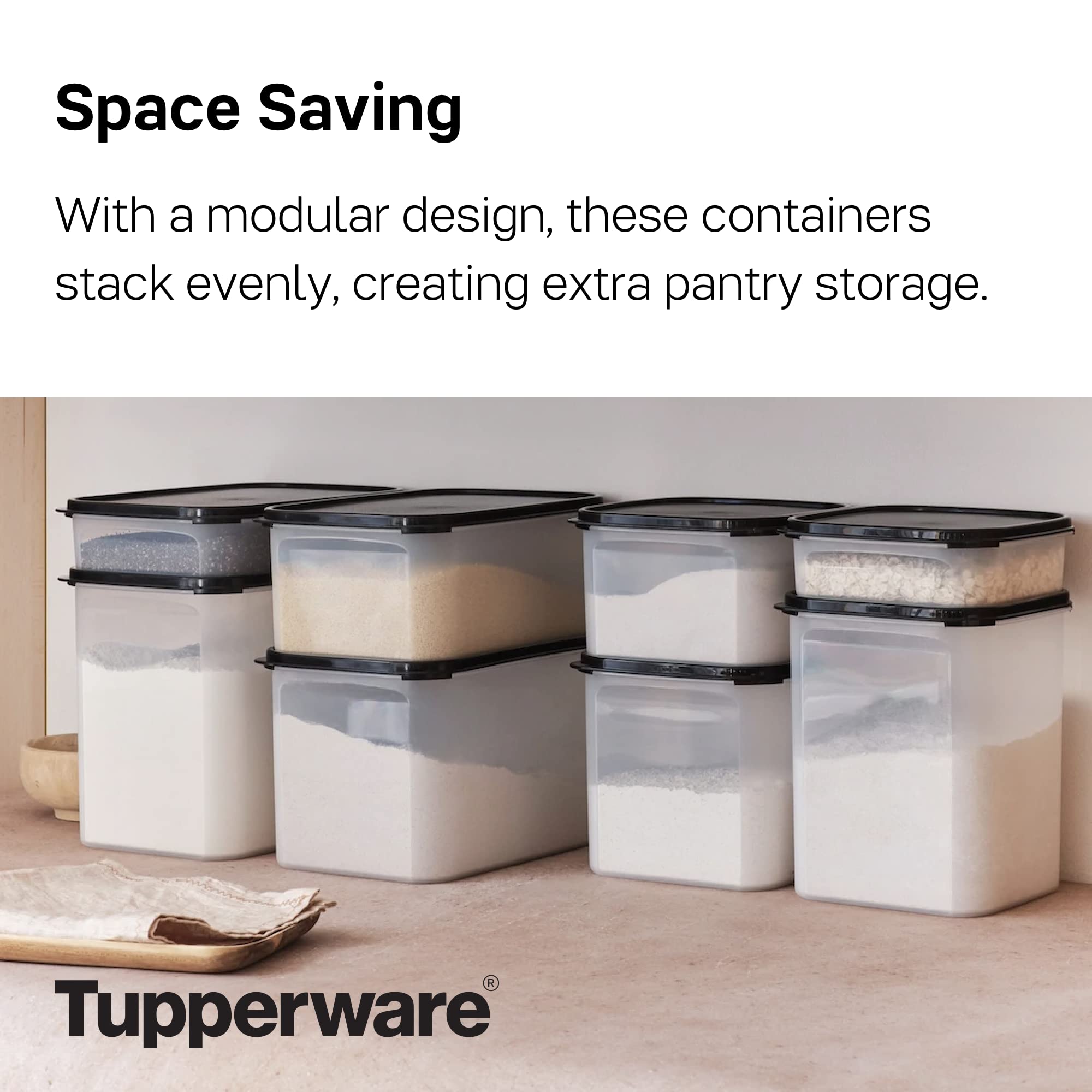 Tupperware Brand Modular Mates 36-Piece Get-It-All Set (18 Containers + 18 Lids) - Airtight Dry Food Storage for Pantry - Dishwasher Safe & BPA Free