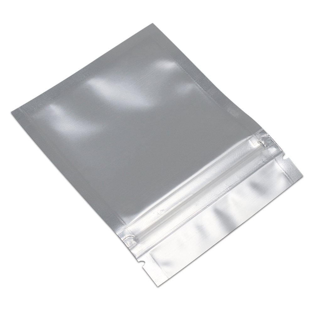 PABCK 200 Pack Resealable Zipper Lock Food Storage Bags for Zip Heat Seal Lock Coffee Foil Pouch Self Sealing Candy Storage Supplies 7.5x10cm (2.9x3.9 inch)