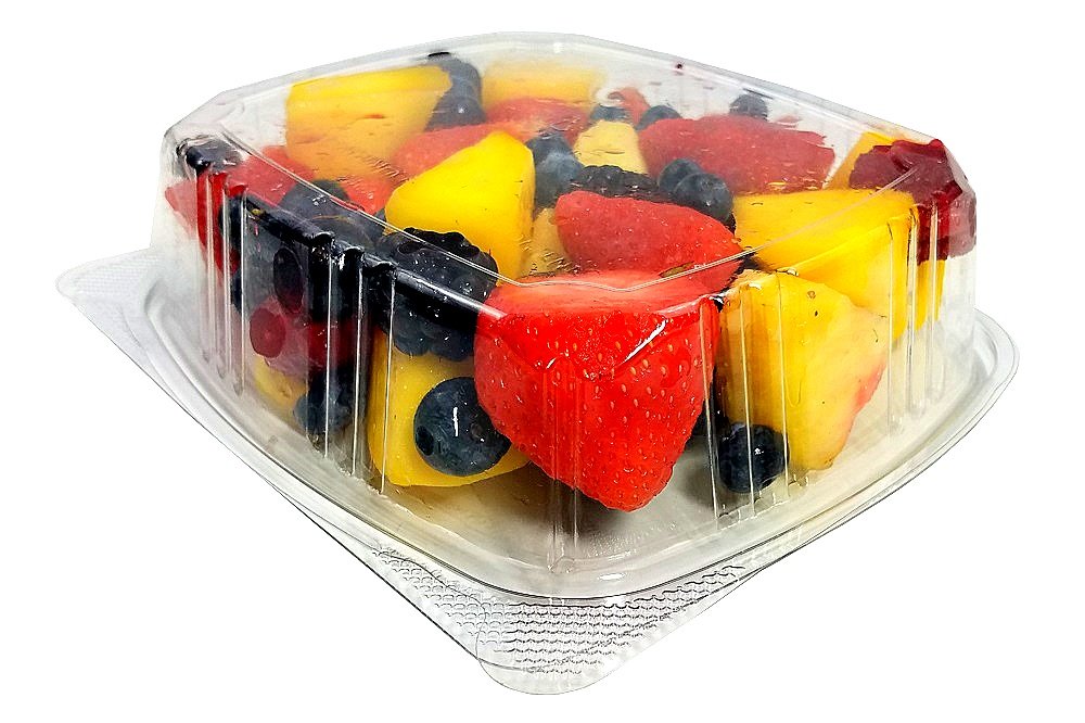Koda Cup 24 oz. (3/4 Size Quart) RPET Clear Plastic Hinged Lid Deli Meal Prep Fruit Salad Display Food Storage Containers 100% BPA Free (Pack of 200)