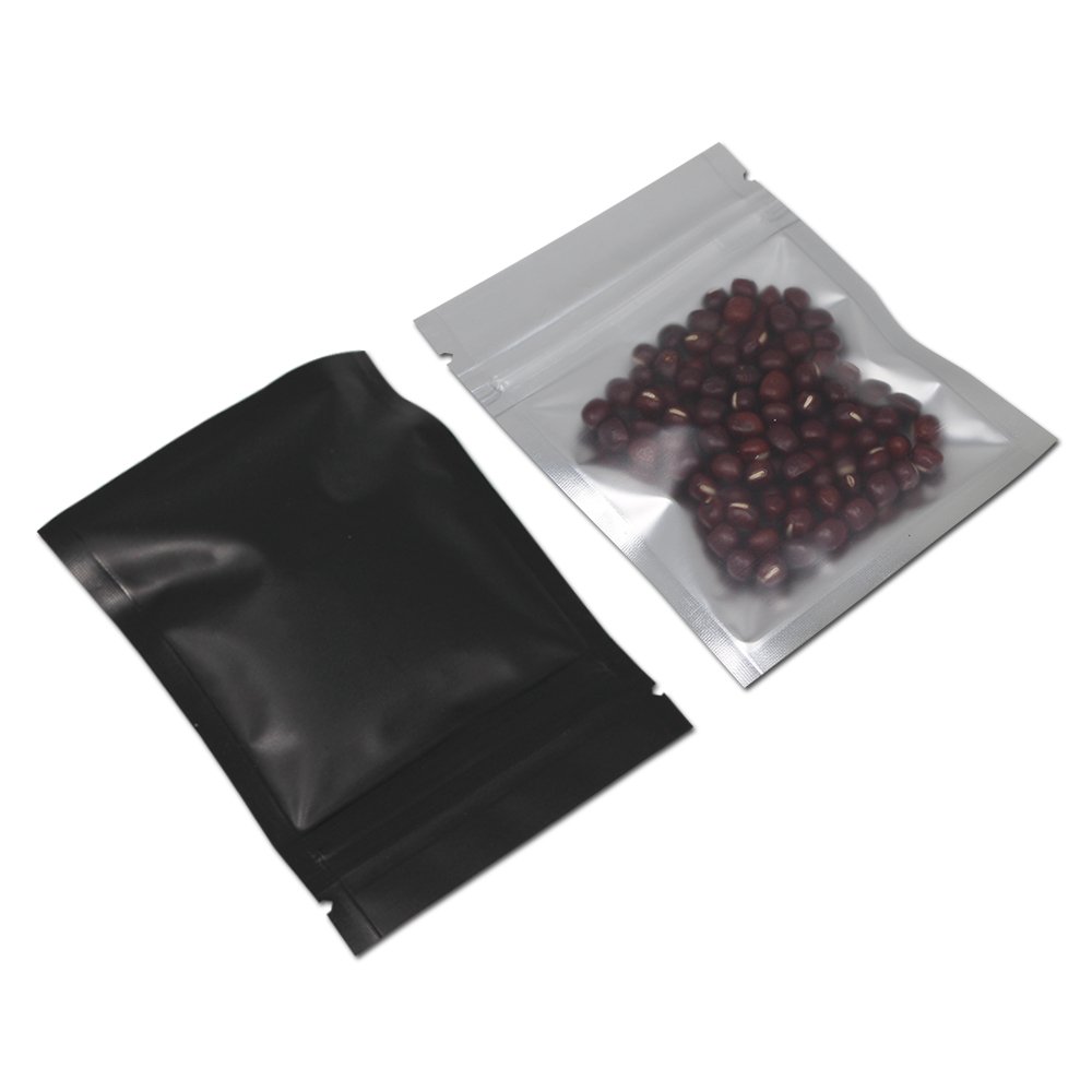 PABCK 200 Pack Resealable Zipper Lock Food Storage Bags for Zip Heat Seal Lock Coffee Foil Pouch Self Sealing Candy Storage Supplies 7.5x10cm (2.9x3.9 inch)