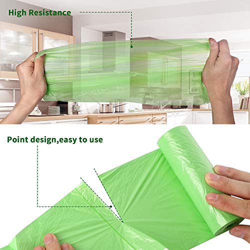 Biodegradable Trash Bags 4 - 6 Gallon, 100 Counts, Extra Thick Small Trash Bag Recycling Garbage Bags For Kitchen Bathroom Yard Office Wastebasket Car