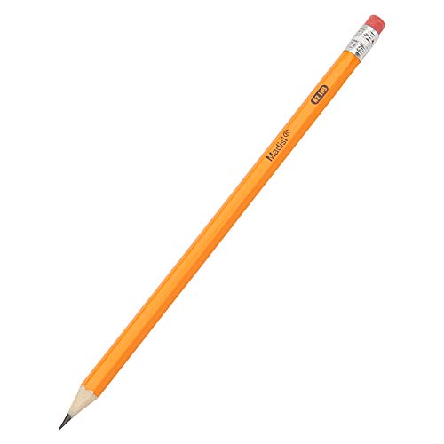 Wood-Cased #2 HB Pencils, Yellow, Pre-sharpened, 16 Packs of 12-Count, 192 pencils in box by Madisi