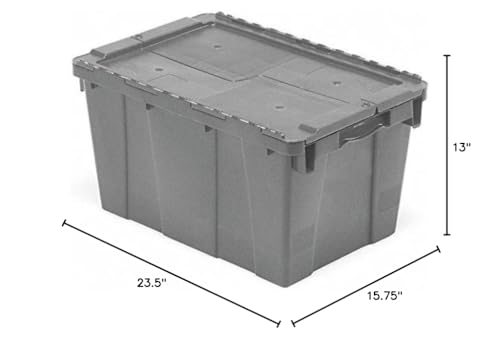 Orbis Attached Lid Container, 1.9 cu. ft., Gray