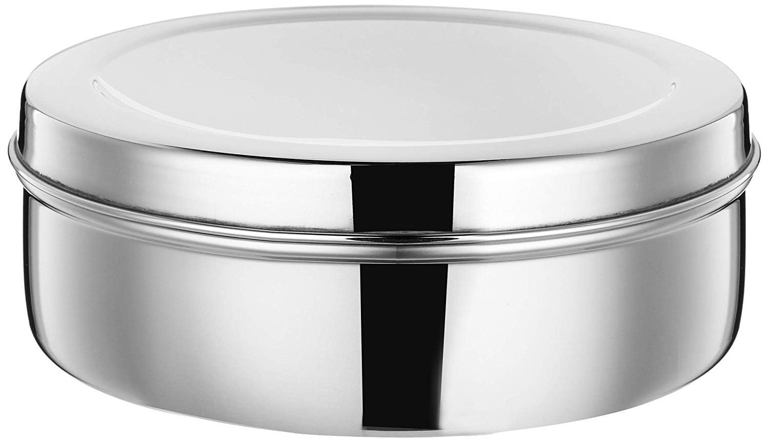 ARTISENIA Stainless Steel Spice Container Masala Box 7 Containers and 2 Small Spoon Masala Box Indian Masala Dabba - 7.5 Inch Diameter
