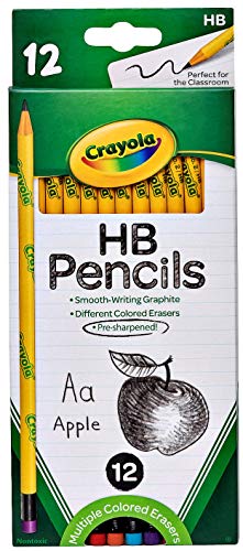Crayola Number 2 Pencils, Back To School Supplies, 12ct Wooden Pencils