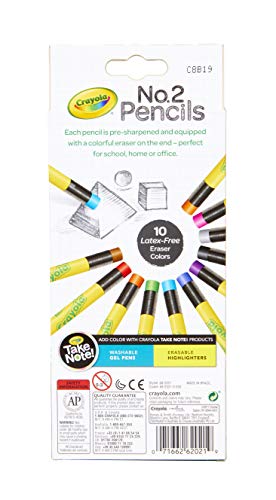 Crayola Number 2 Pencils, Back To School Supplies, 12ct Wooden Pencils