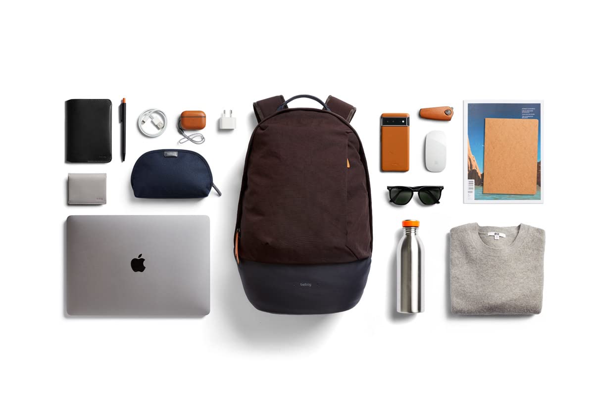 Bellroy Classic Backpack Premium (Leather Panels, Fits 15" Laptop) - Black Sand