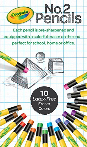 Crayola Number 2 Pencils, Back To School Supplies, 12ct Wooden Pencils