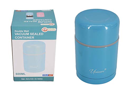 2466BL Uniware Double Wall Vacuum Sealed Container (600 mL) (Blue)