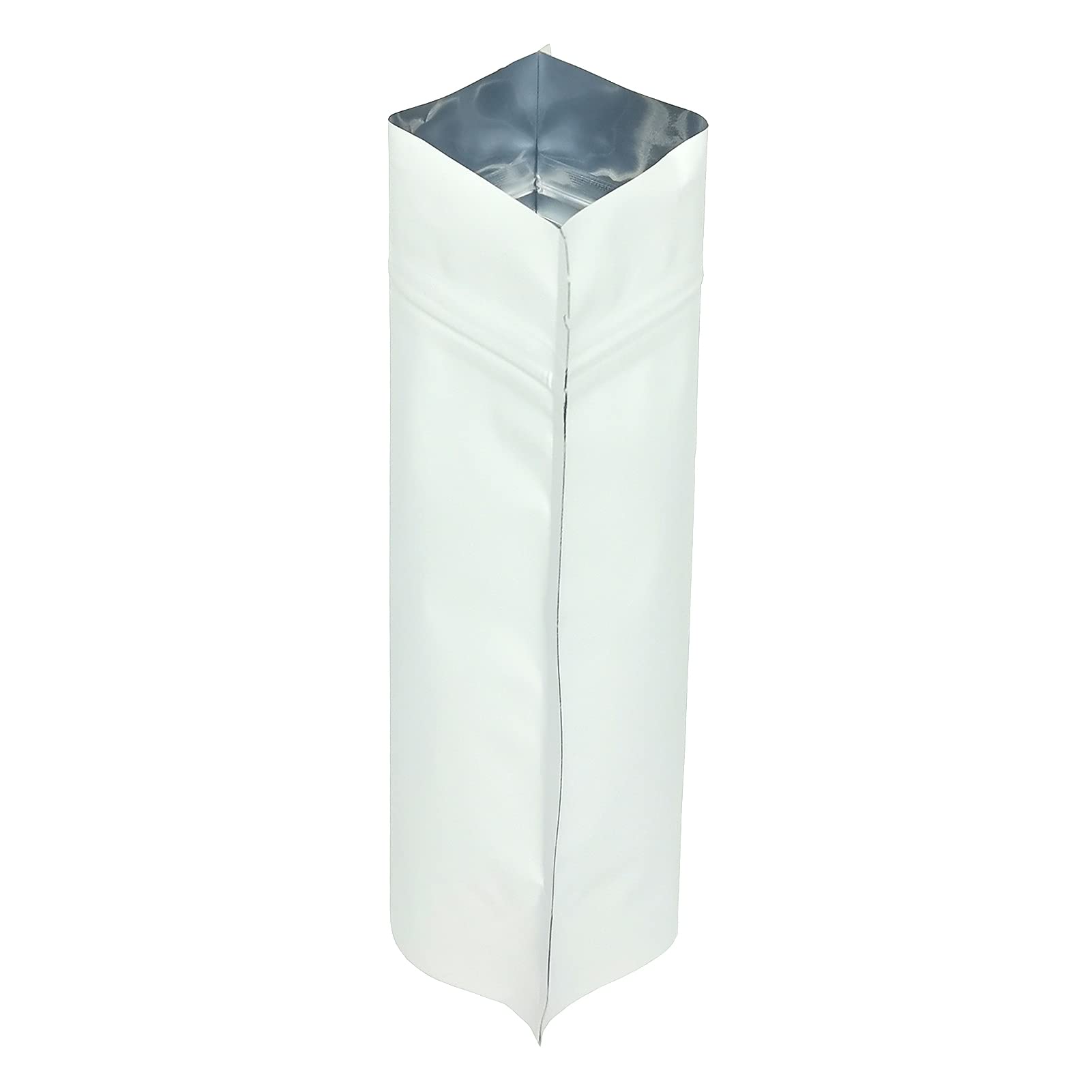 50 Pieces Large Stand Up Pouchs for Food Storage Resealable Smell Proof Ziplock Bags Holographic Packaging Pouch Bag White