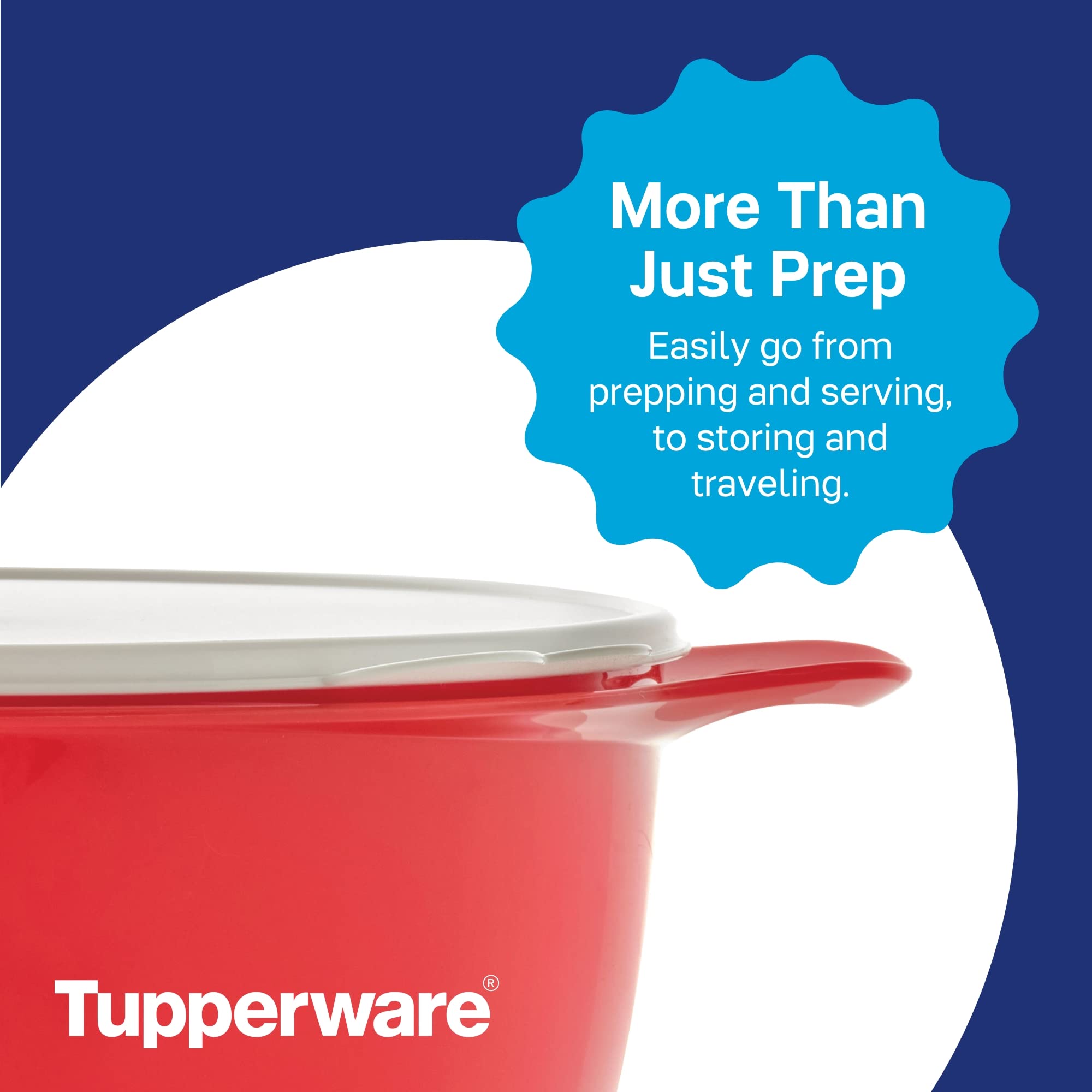 Tupperware Brand Thatsa Mega Prep & Storage Bowl, 10L (42 Cup) - Dishwasher Safe & BPA Free - Airtight, Leak-Proof Food Container with Lid - Extra Large & Lightweight