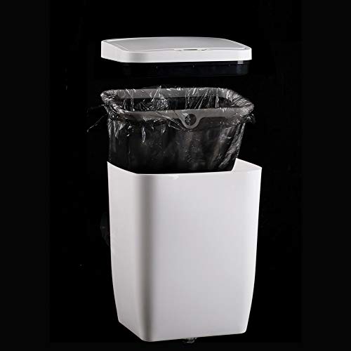 WENLII 12L Smart Trash Can Automatic Induction Infrared Motion Sensor Dustbin Home Kitchen Bathroom Waste Garbage Bin White