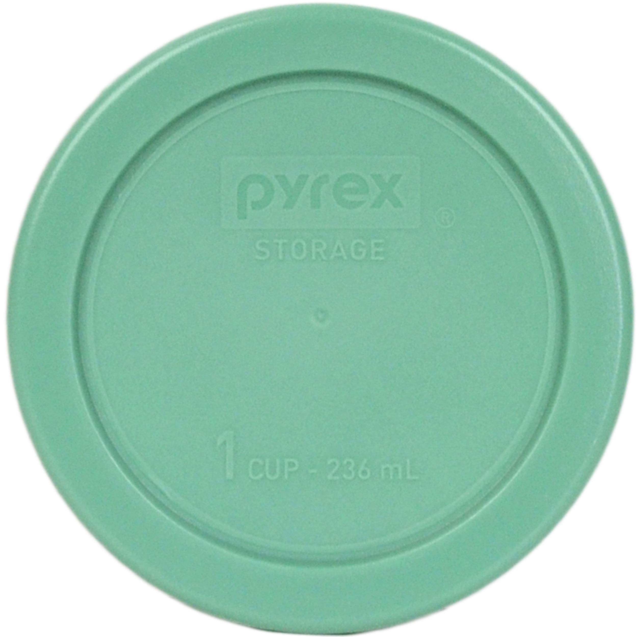 Pyrex (6 7202 Glass Bowls & (6) 7202-PC Green Lids Made in the USA