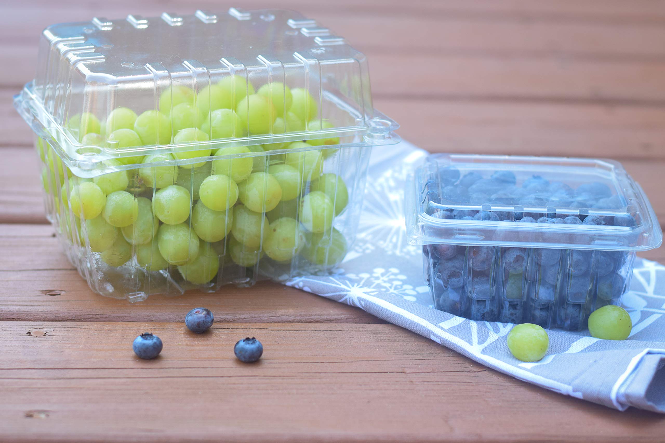 35 PACK - Plastic Berry Basket/Produce Containers - Pint Size for Blueberries, Raspberries, Strawberries
