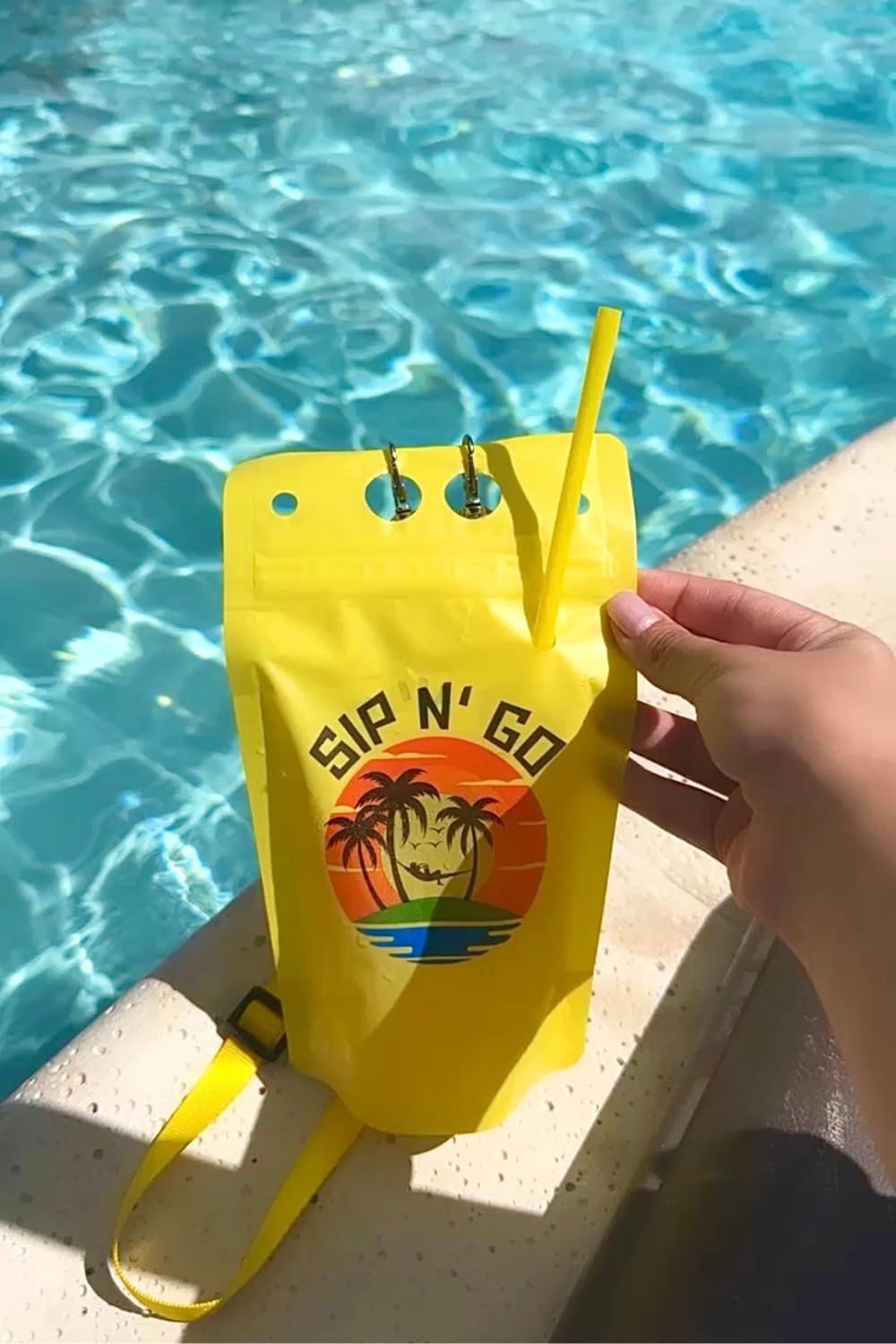 25 PCS Wearable Drink Pouches with Straw, Drink Pouches with Lanyard, Reusable Pouches for Adults and Kids, Funnel Included