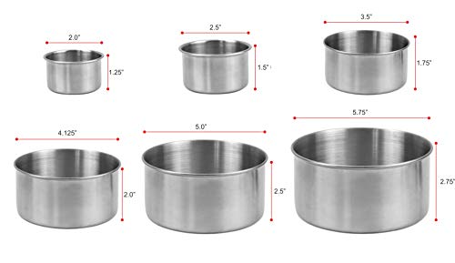 ecozoi Stainless Steel Food Storage Containers with Lids. 6 Pack Nesting, Stackable, Bento Box Set. BPA Free, Dishwasher Safe, Spillproof Metal Meal Prep Bowls for Lunch, Salad, Hot Food