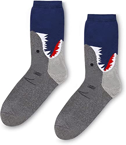 Zmart Crazy Silly Shark Gifts Men Shark Socks, Novelty Crazy Shark Gifts For Shark Lovers Shark Themed Gifts