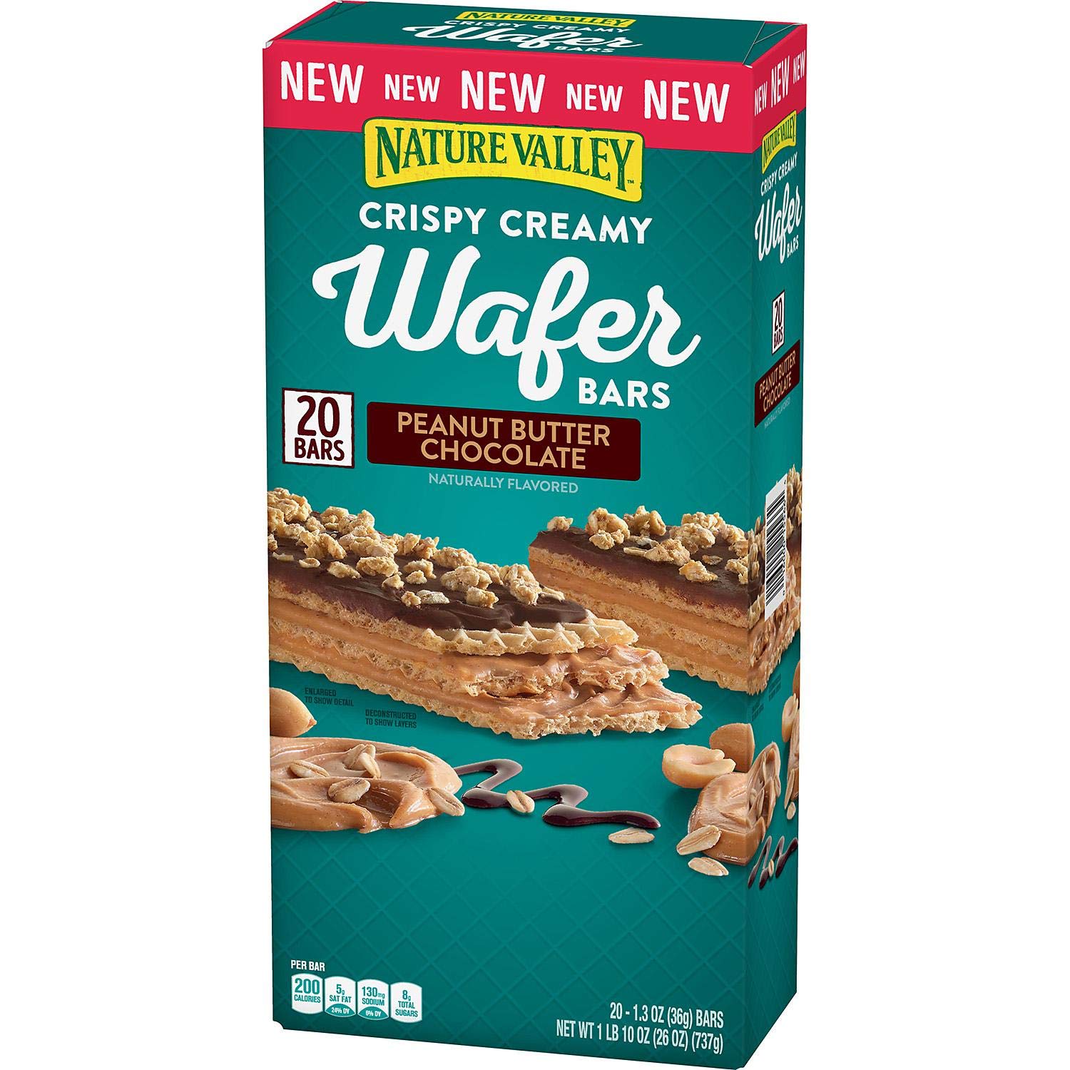 Crispy Creamy Wafer Bar, Peanut Butter Chocolate 20 ct. Made with Real Peanut Butter