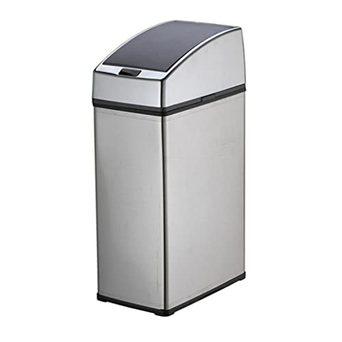 DHTDVD Smart Trash Bin Induction Automatic IR Sensor Dustbin Induction Rubbish Can Household Waste Bins Cleaning Accessories (Color : White-Fruit peach5, Size : 4L)
