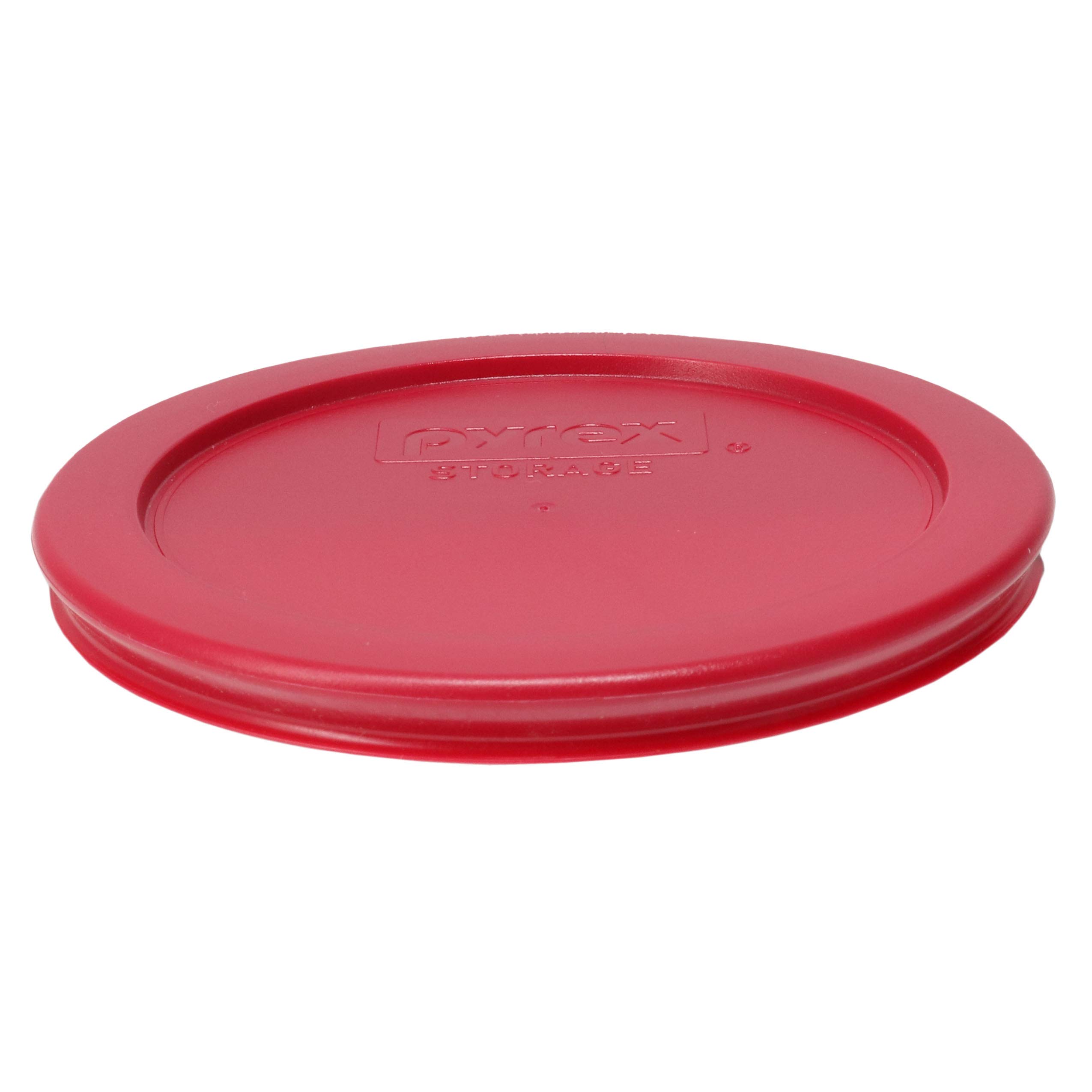 Pyrex (2 7200 Glass Bowls & (2) 7200-PC Sangria Red Lids Made in the USA