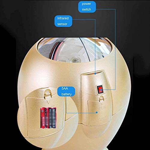 CXDTBH Automatic Motion Sensor Trash Can,Touchless Golden Egg Garbage Can,Kitchen Trash Can for Bathroom Bedroom Home Office, Trash Can for Bedroom