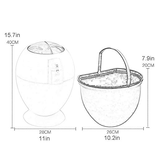 CXDTBH Automatic Motion Sensor Trash Can,Touchless Golden Egg Garbage Can,Kitchen Trash Can for Bathroom Bedroom Home Office, Trash Can for Bedroom
